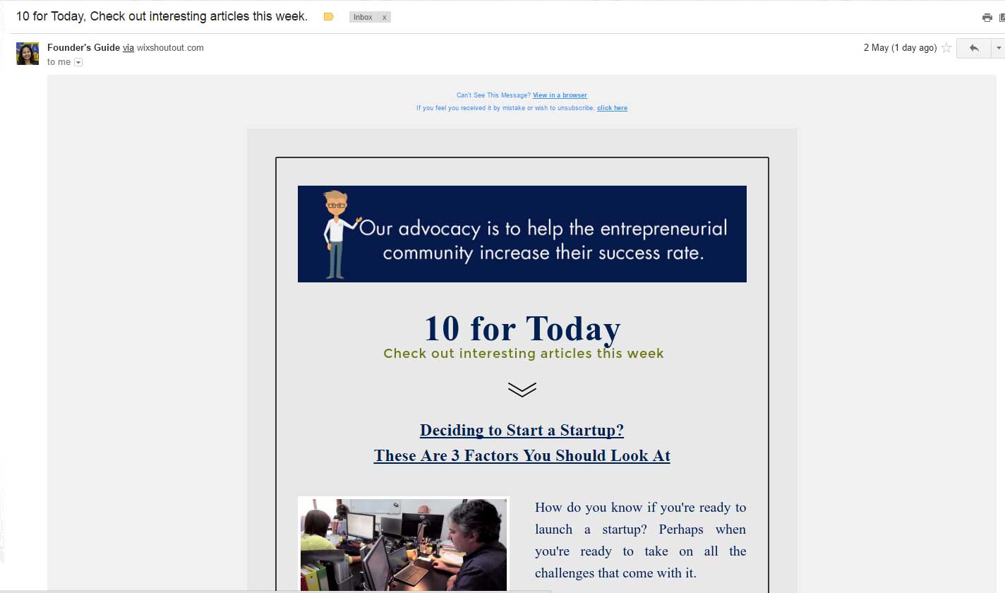 Wix ShoutOut Makes it Easy to Send a Newsletter | Founder's Guide™